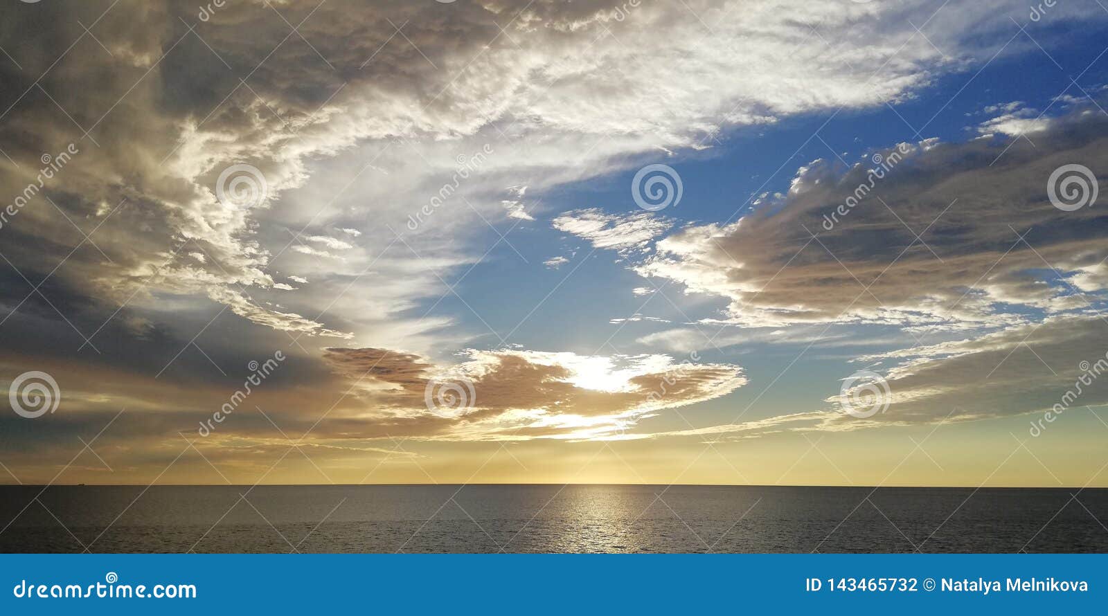 Seascape. Unusual Clouds at Sunset Stock Photo - Image of autumn ...