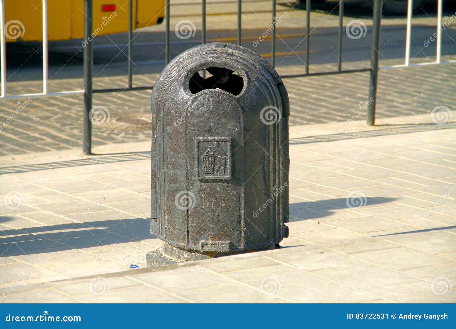 Unusual Dustbin Standing on the Road Stock Image - Image of footpath ...