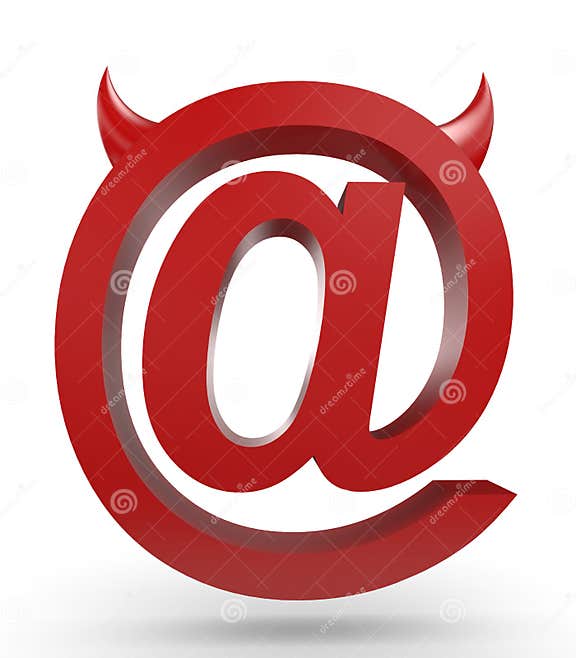 Unusual email sign stock illustration. Illustration of character - 3659045