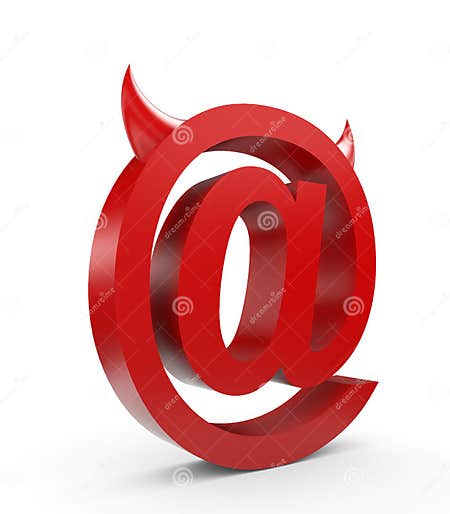 Unusual email sign stock illustration. Illustration of character - 3714753