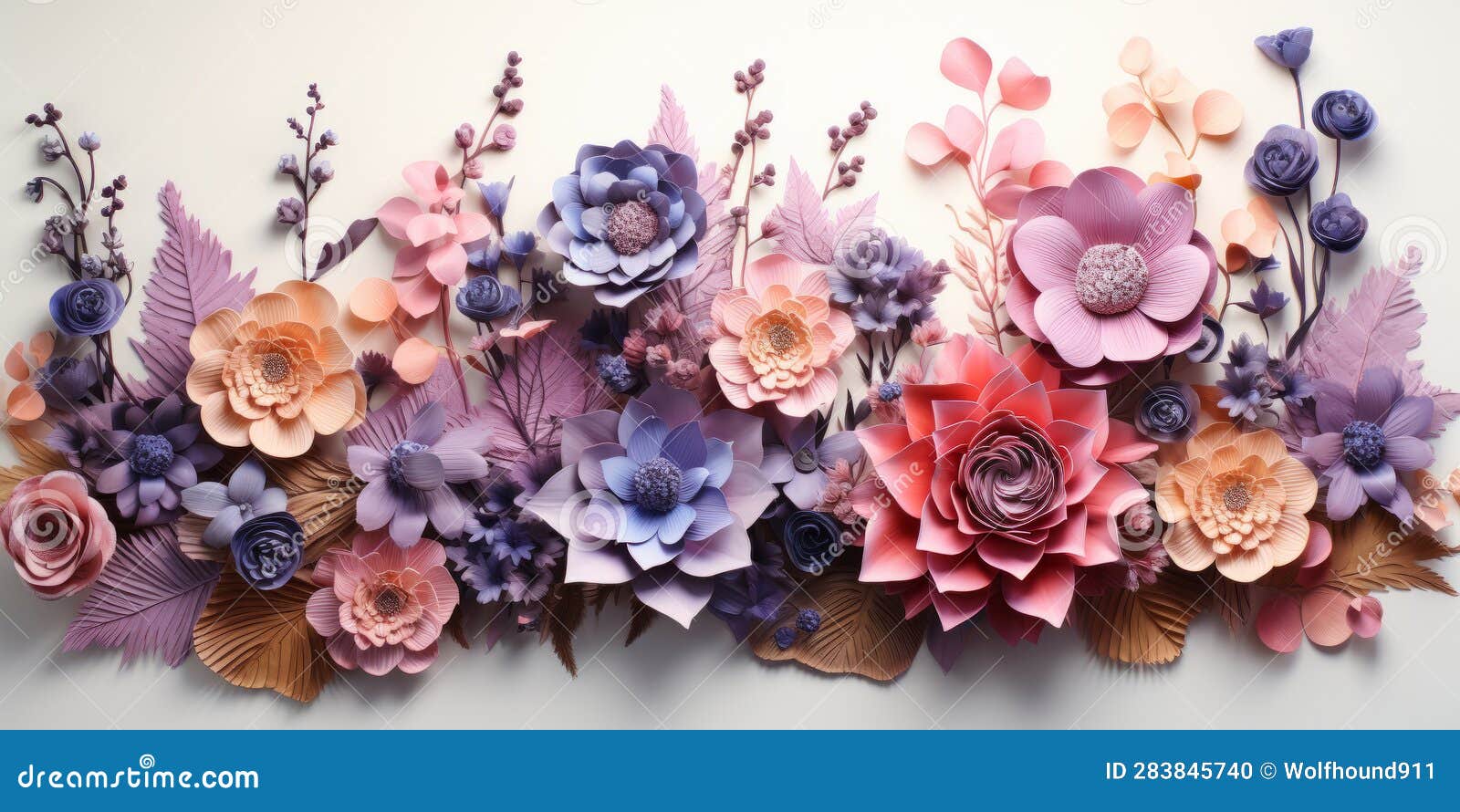 Unusual Flowers on White Backdrop. Floristic Decoration. AI Generated ...