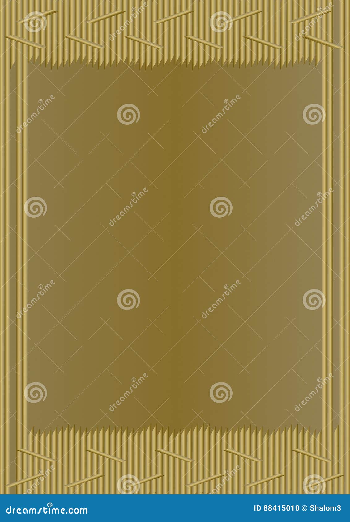 Unusual Gold Frame in Modern Design Composed of Golden Rods, Gradient ...