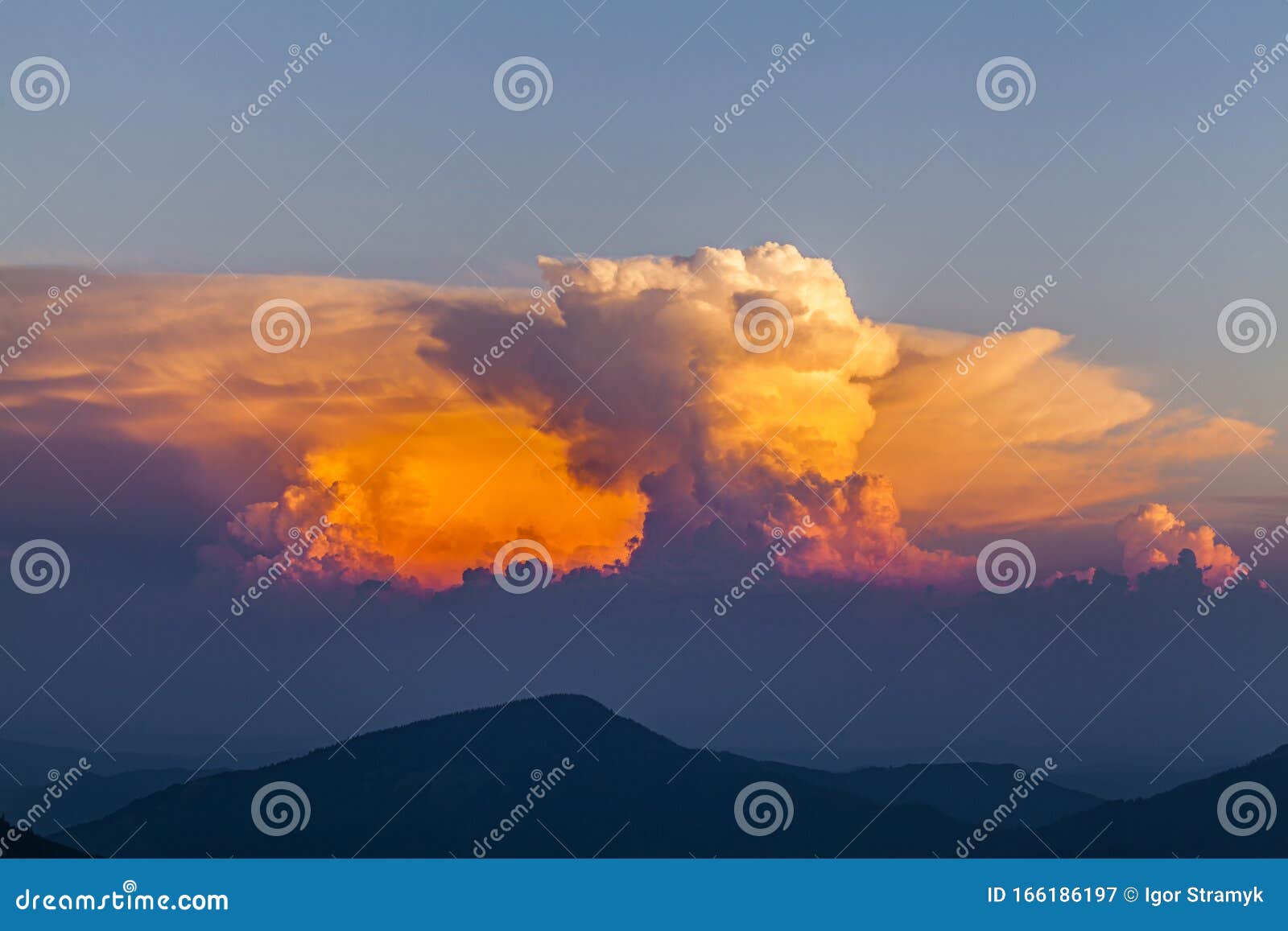 Unusual Cloud in the Form of a Nuclear Explosion. Stock Image - Image ...