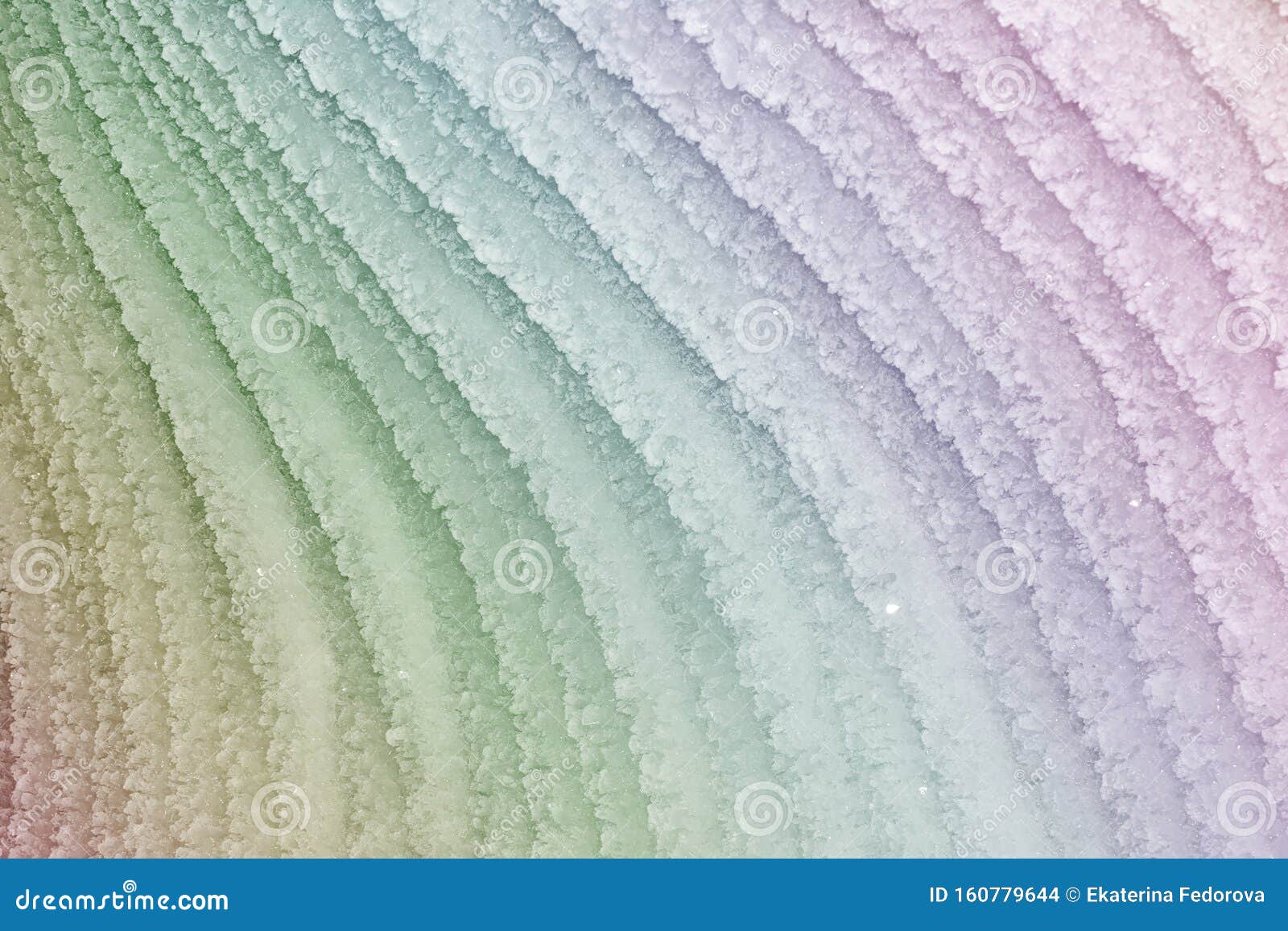 Unusual Ice Patterns, Curved Lines. Tinted Photo Stock Photo - Image of ...