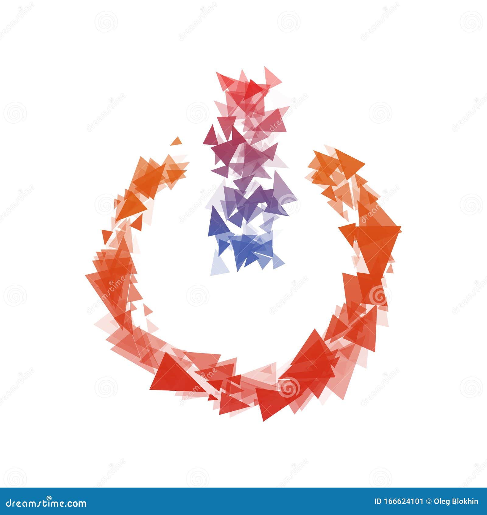 An Unusual Icon of the Power Button Triangle Fragments Vector ...