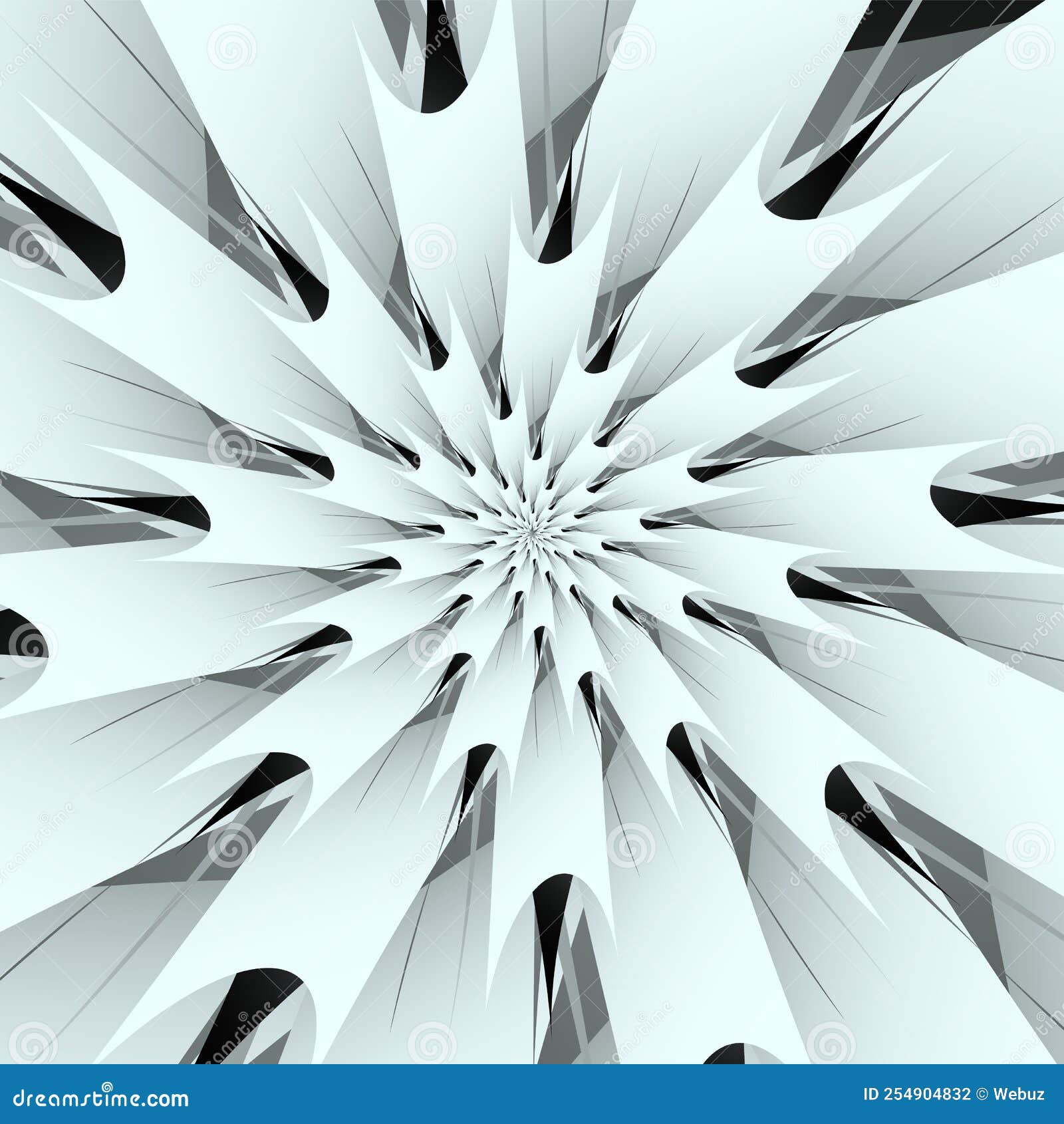 Unusual Modern Abstract Flower Illustration or Pattern with Geometric ...