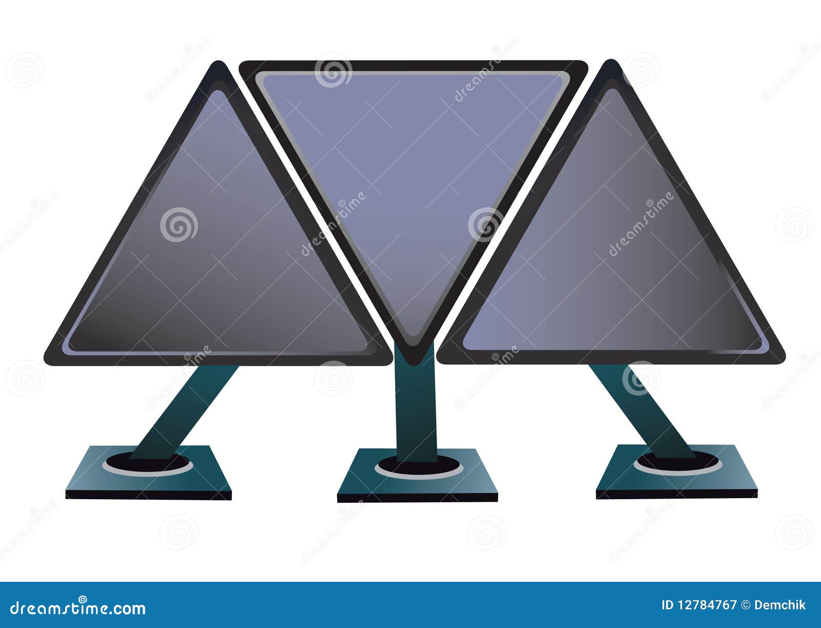 Unusual monitors stock vector. Illustration of audiovisual - 12784767