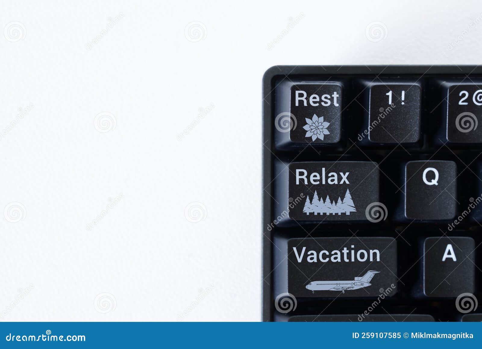 Unusual Office Computer Keyboard Interface with Rest, Relax and ...