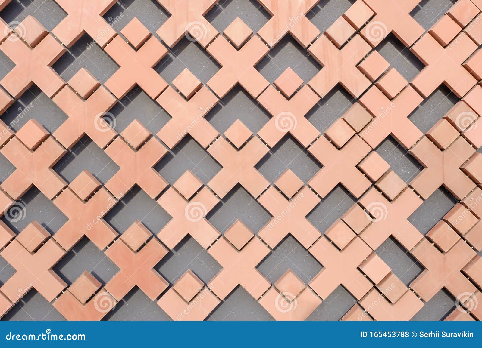 Unusual Pattern of Brick Wall, Front View Stock Photo - Image of stone ...