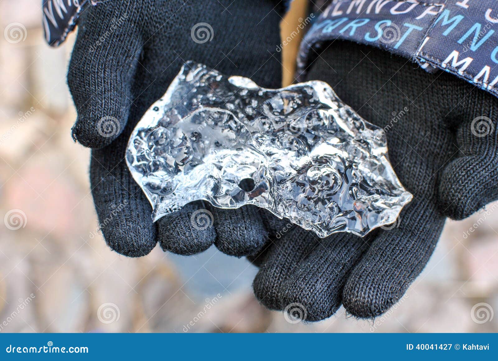 Unusual Piece of Ice in the Hands Stock Image - Image of winter, hold ...
