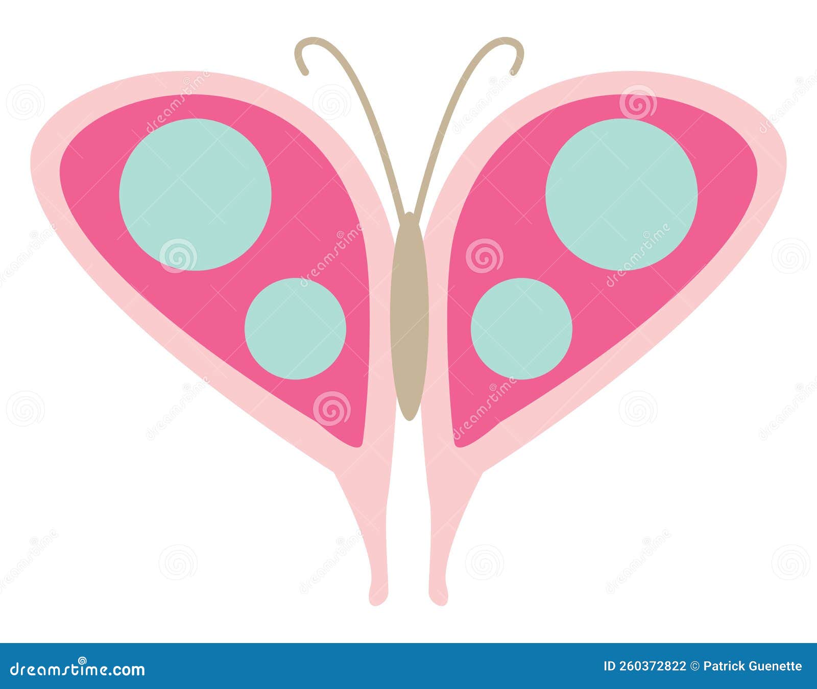 Unusual Pink Butterfly, Icon Stock Vector - Illustration of plant ...