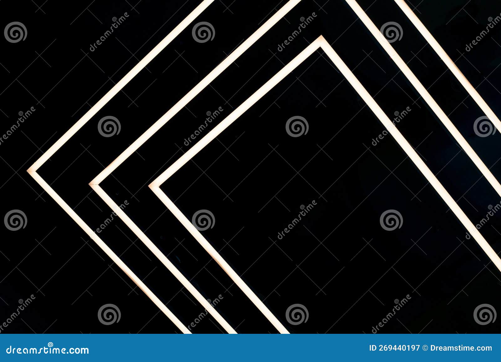 Unusual Rectangular Design Lamps on the Ceiling in an Expensive ...