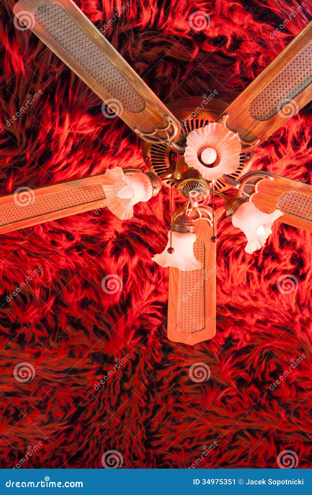 Unusual Red Ceiling stock image. Image of lamp, vertical - 34975351