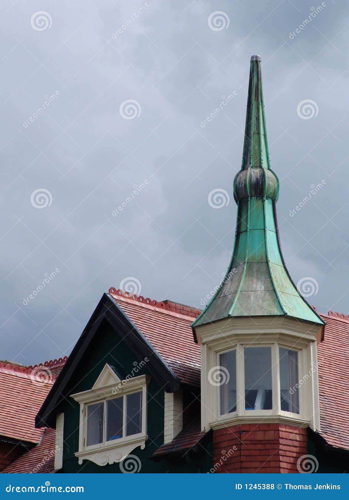 Unusual Rooftop on Old Building Stock Photo - Image of tiles, pointed ...