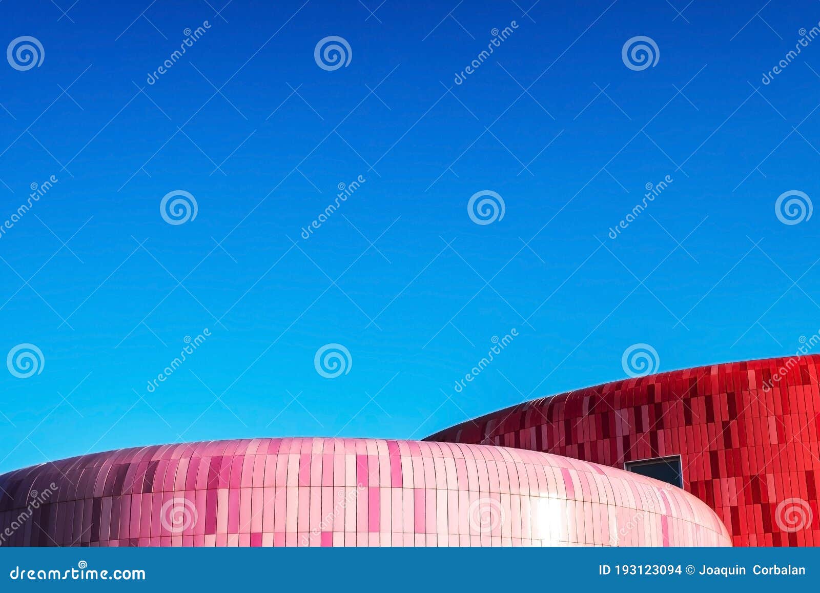 Unusual Round Building with Blue Tiles Example of Modern Architecture ...