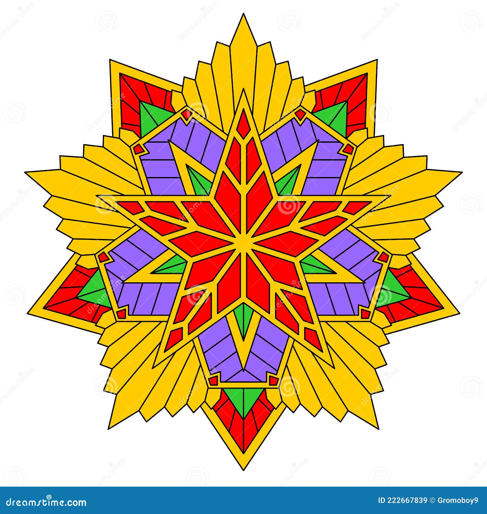 Unusual Soviet-style Mandala with Five-pointed Star. Vector Design ...