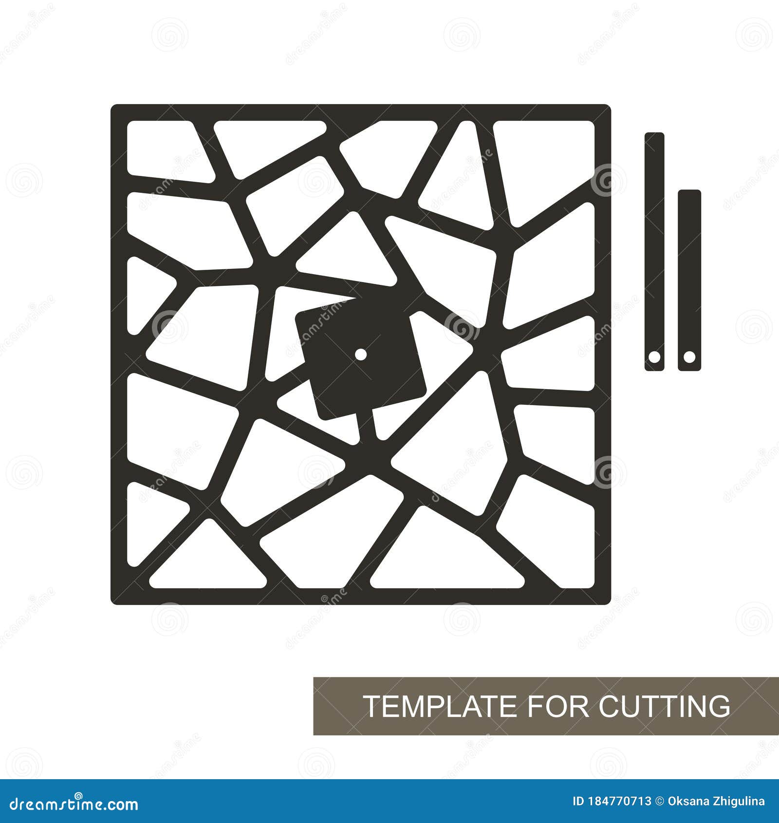 Unusual Square Wall Clock with an Abstract Geometric Pattern. Stock ...