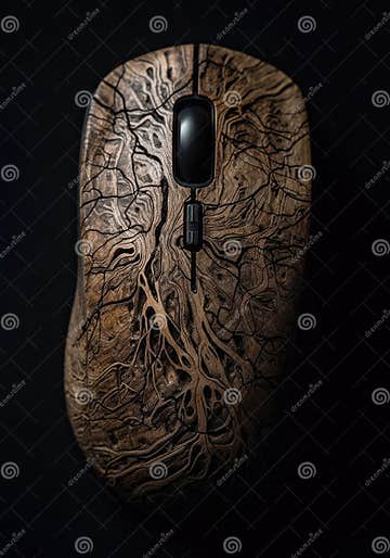 Unusual Steampunk Computer Mouse Made of Tree Roots Stock Photo - Image ...