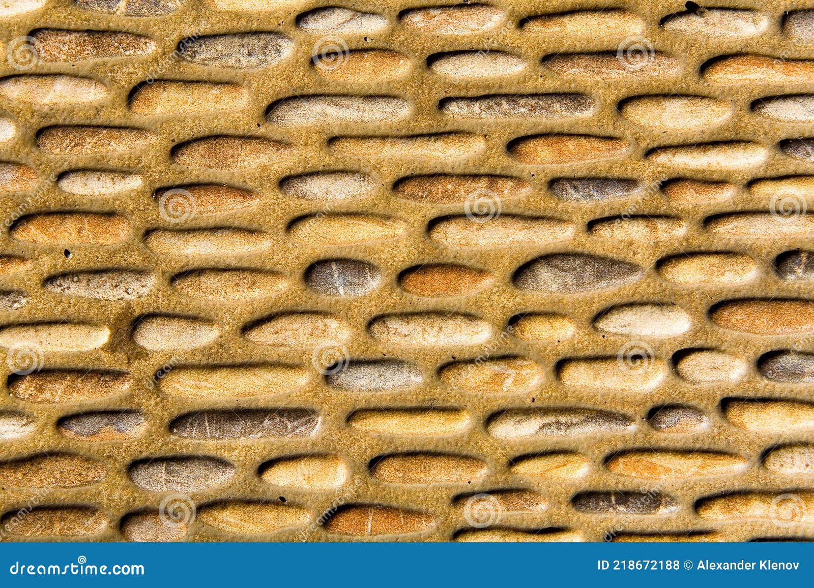 Unusual Stone Prints in a Clay Wall Stock Photo - Image of texture ...