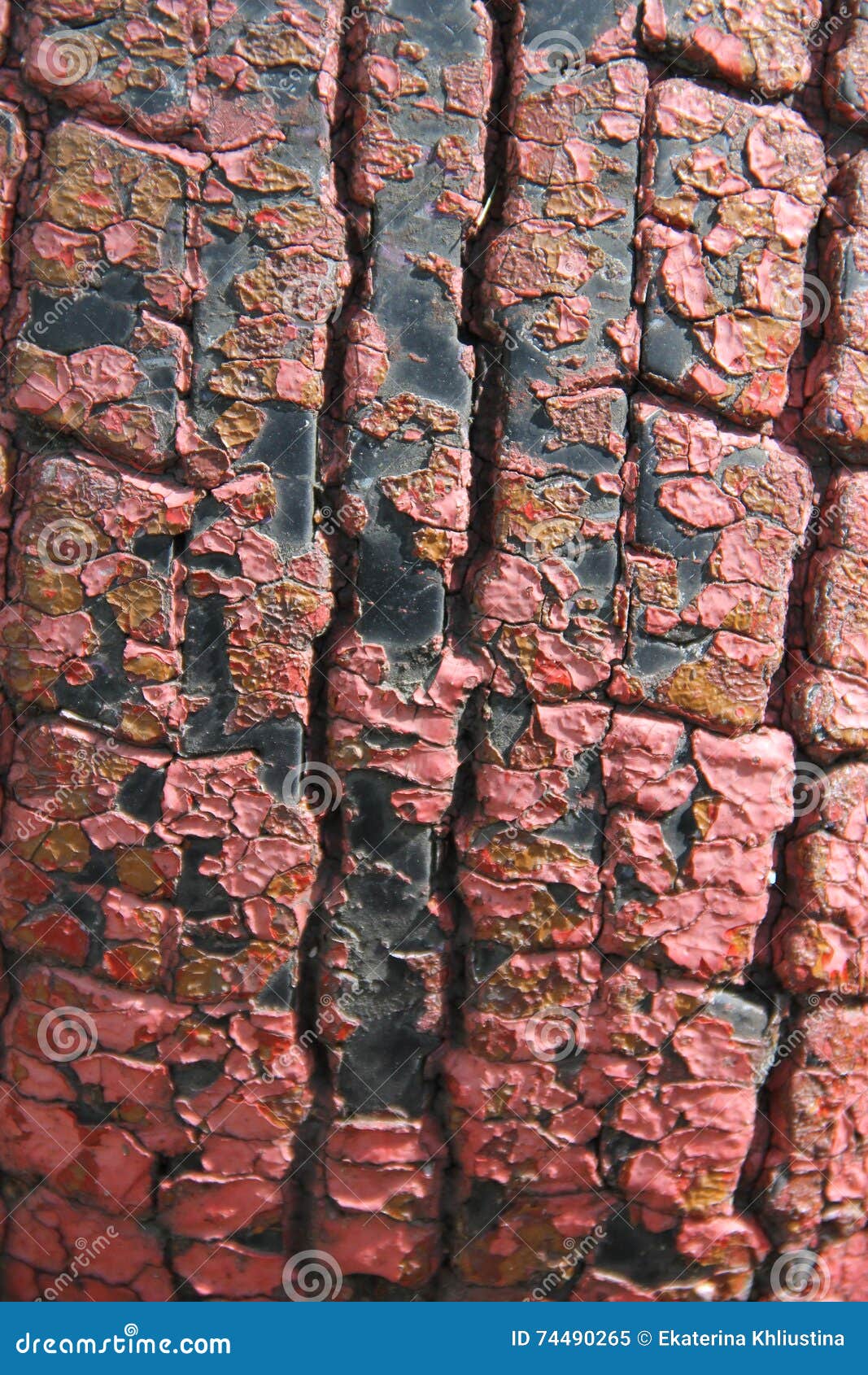 Unusual Texture Rubber Tires Painted in Red Color Stock Image - Image ...