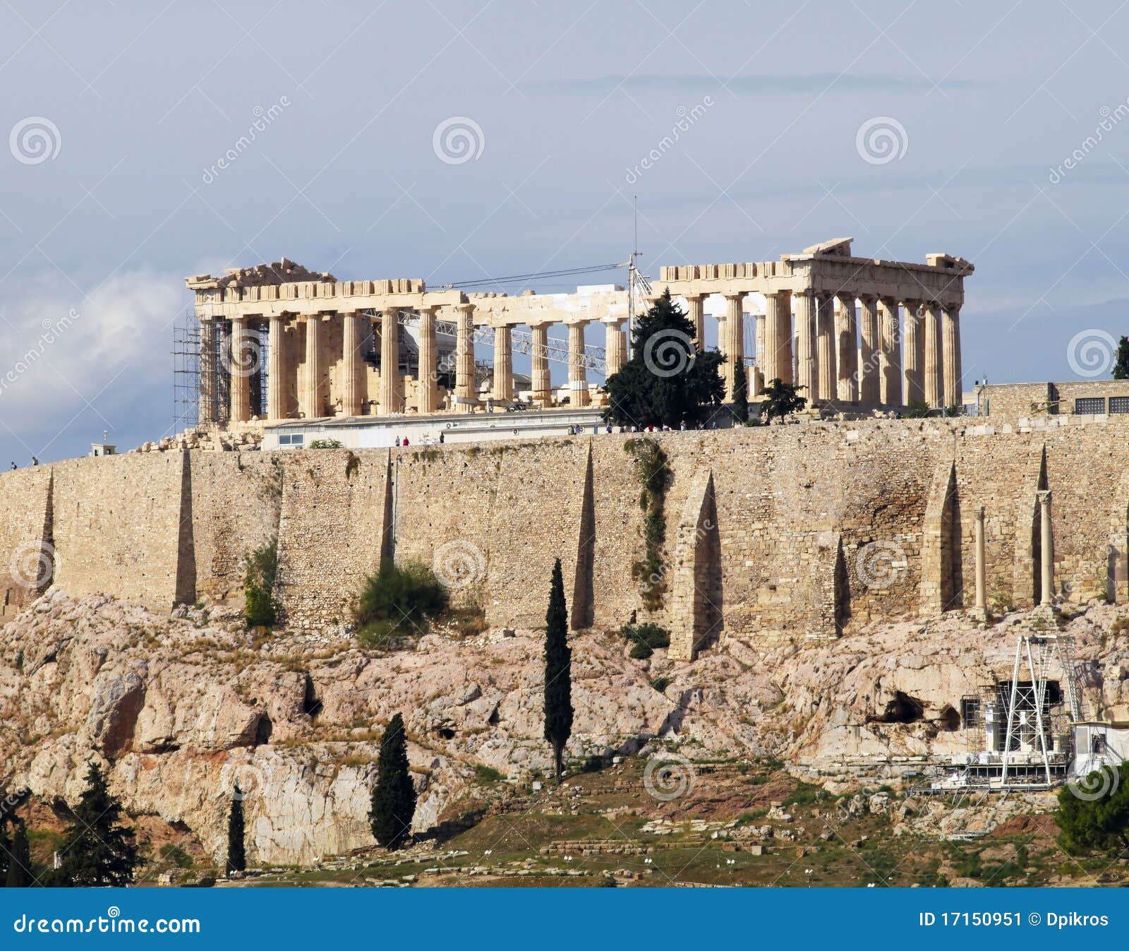 Unusual view of Parthenon stock image. Image of athens - 17150951