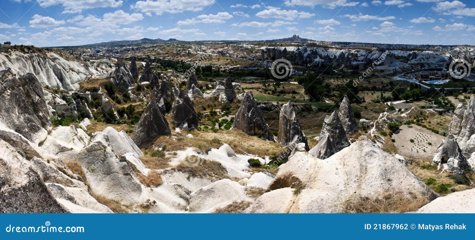 Unusual Volcanic Landscape in Cappadocia Stock Photo - Image of ...