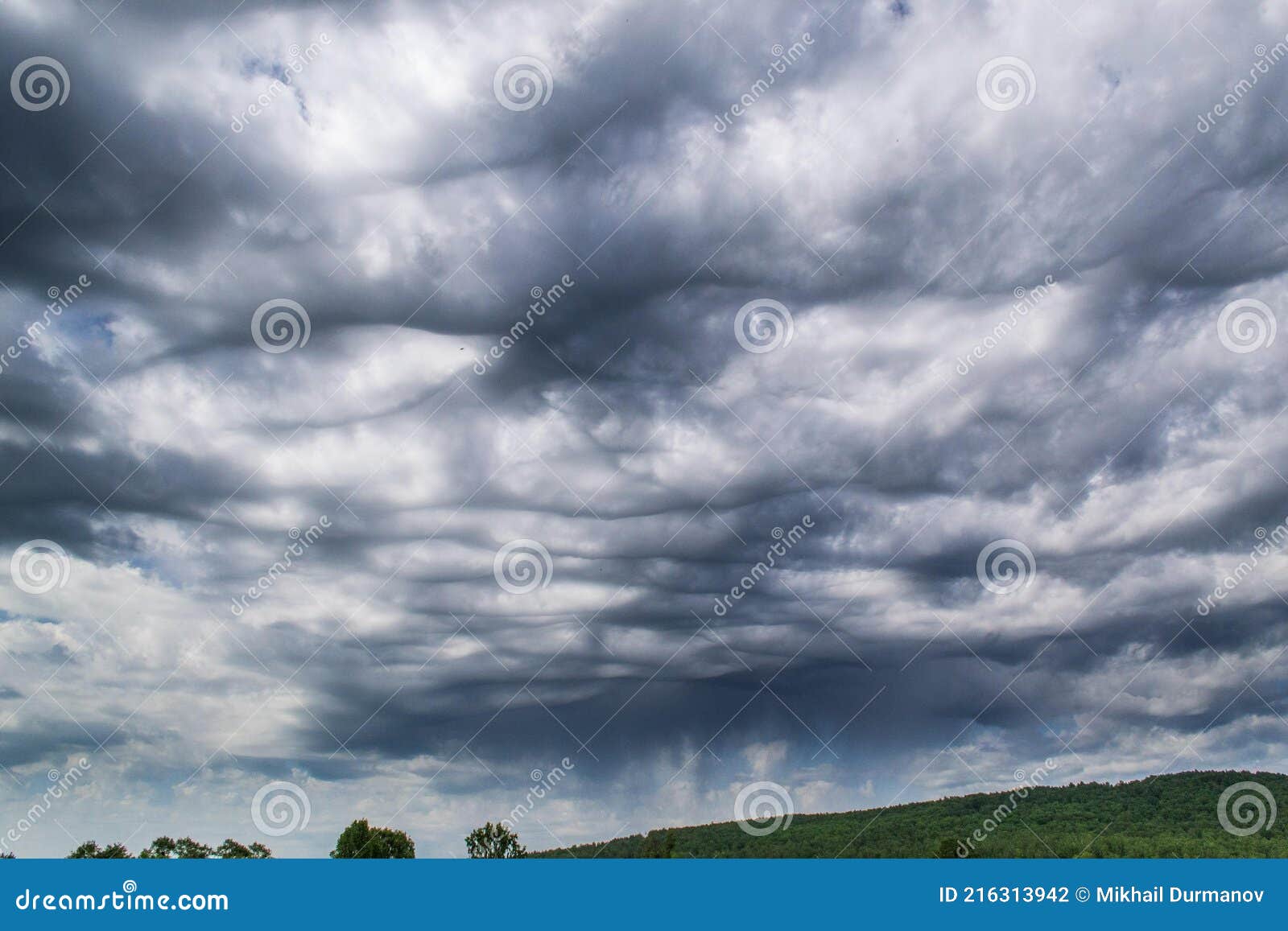 Unusual Wavy Clouds in the Sky. Quality Photo Stock Photo - Image of ...