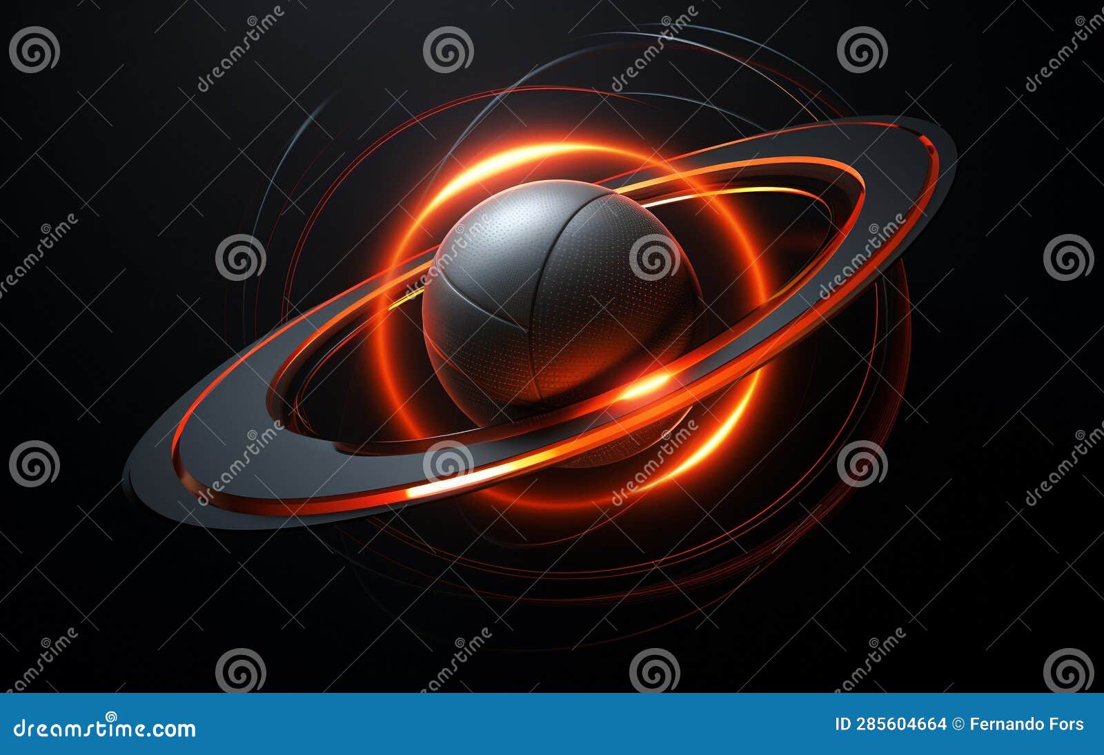 Fusion Cosmos Mark: AI-Rendered 3D Atomic Galactic Logo Stock ...