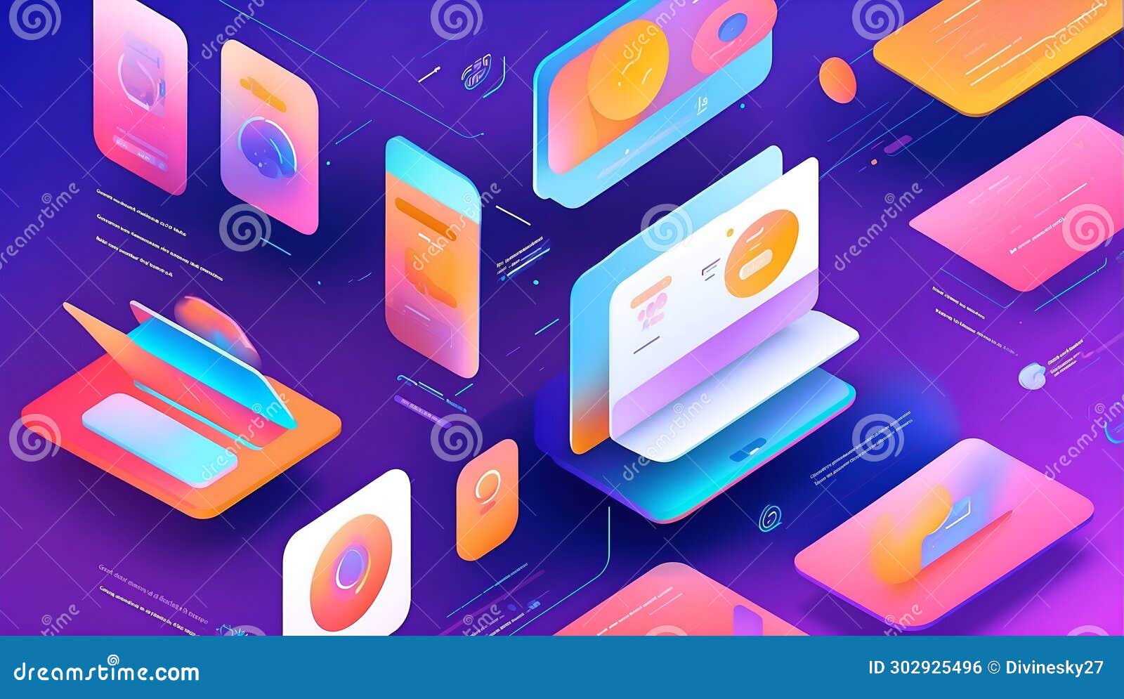 Ethereal Elegance: Versatile UI UX Page Design. AI Generate Stock ...