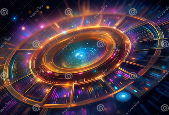Unveiling the Cosmic Beauty of Quantum Computing Stock Illustration - Illustration of mechanics ...