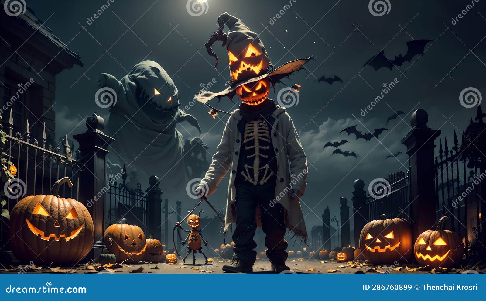 Unveiling the Devilish Scarecrow S Deception in the Eerie Nighttime ...