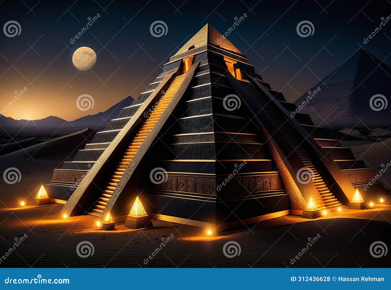 Ancient Desert Monoliths - Mysterious Towering Structures Stock Image ...