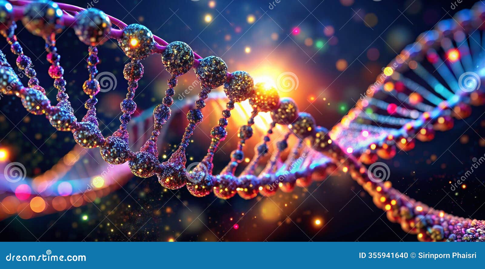 Unveiling the Glowing Genetic Code a Stunning 3D Visualization of the ...