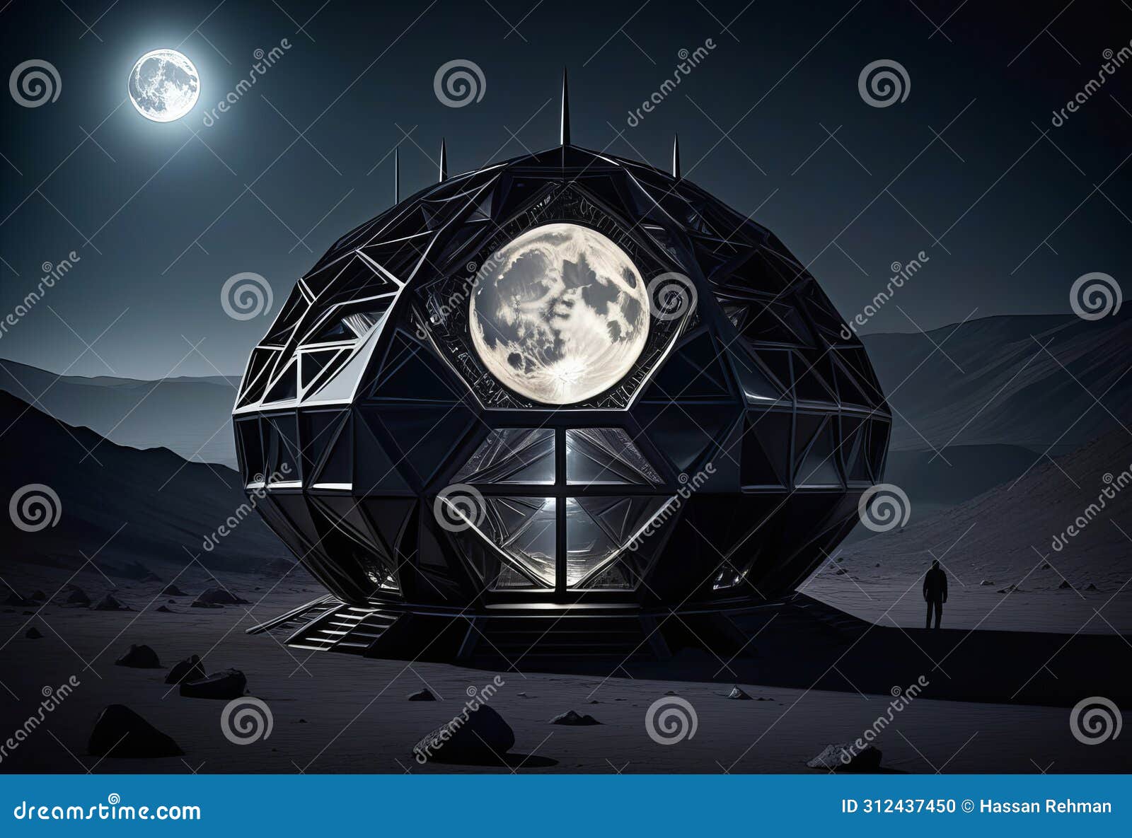 Unveiling the Gothic Majesty of a Futuristic Module Stock Illustration ...