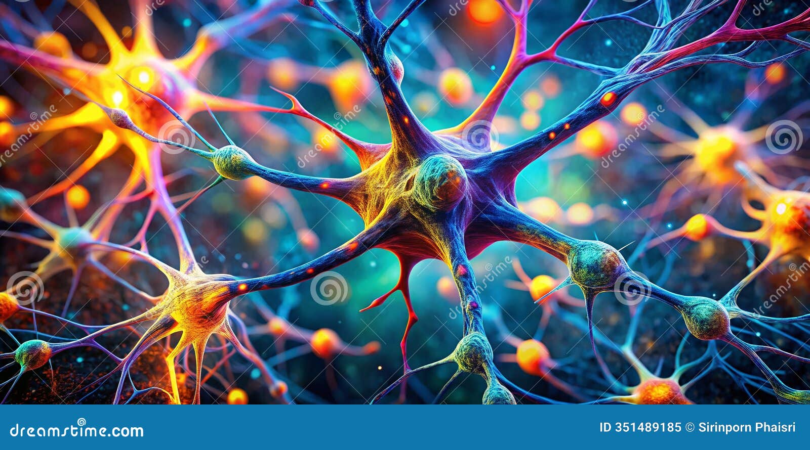 Unveiling the Intricate Dance of Neurons a Microscopic Aerial ...