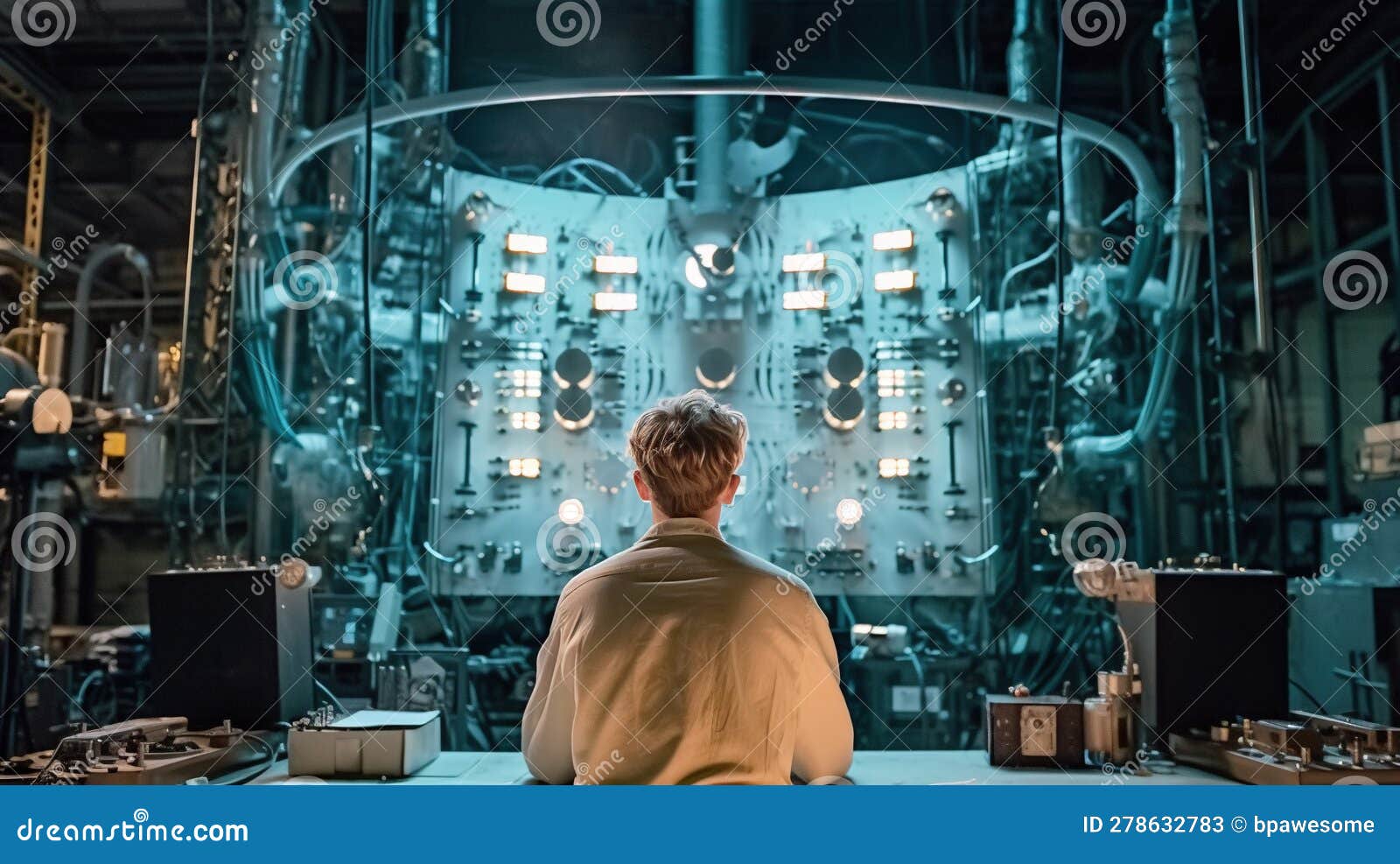 Unveiling Nuclear Technology, Scientists Research at the Control Panel ...