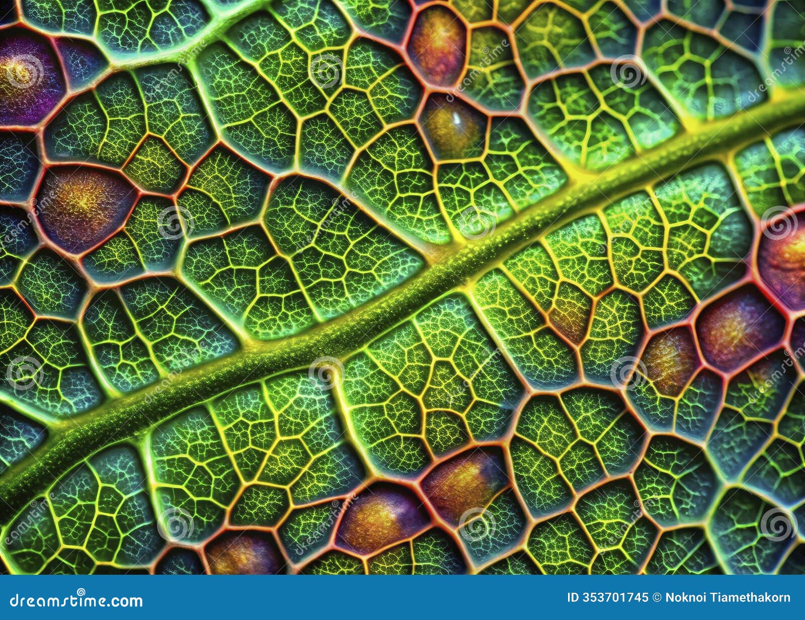 Unveiling the Secrets of a Leaf a Panoramic Microscopic Journey through ...