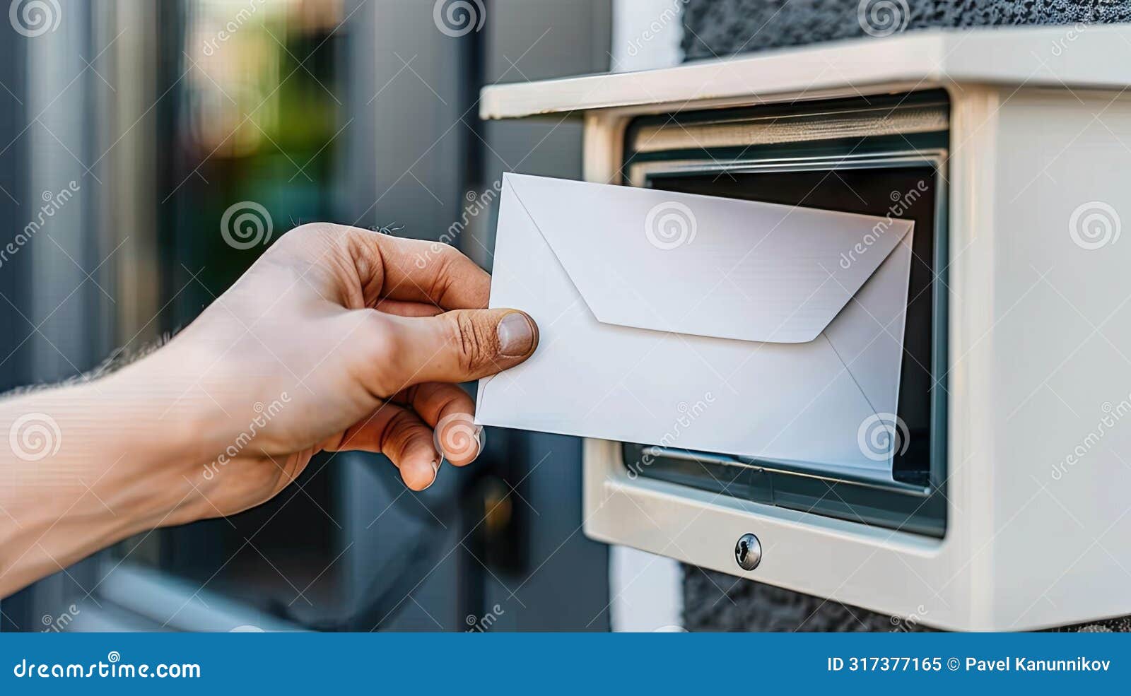 Unveiling Secrets: a Person Discovers a White Envelope in the Mailbox ...
