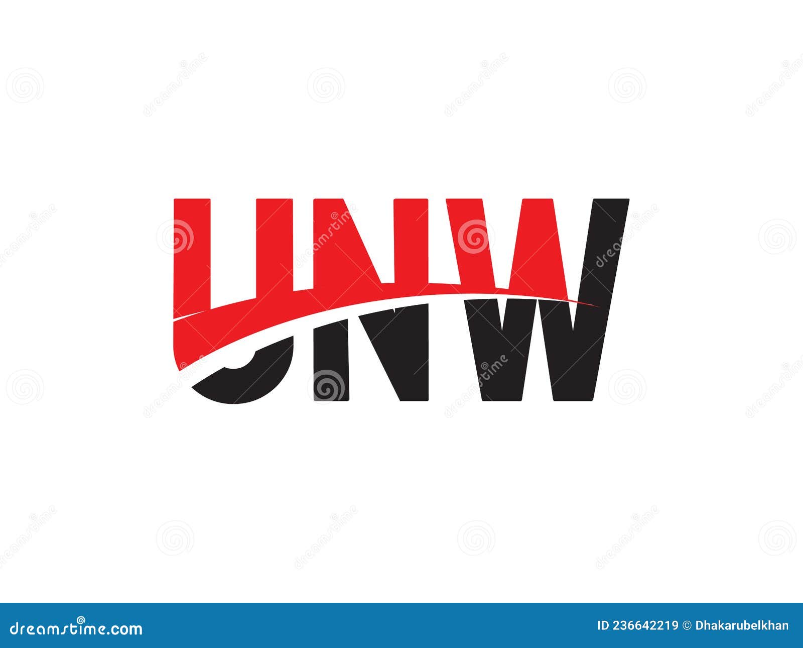 UNW Letter Initial Logo Design Vector Illustration Stock Vector ...