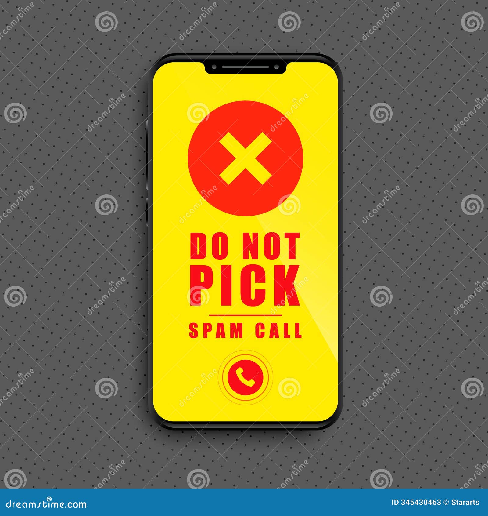 Unwanted Spam Call Fraud with Mobile Screen Stock Vector - Illustration ...