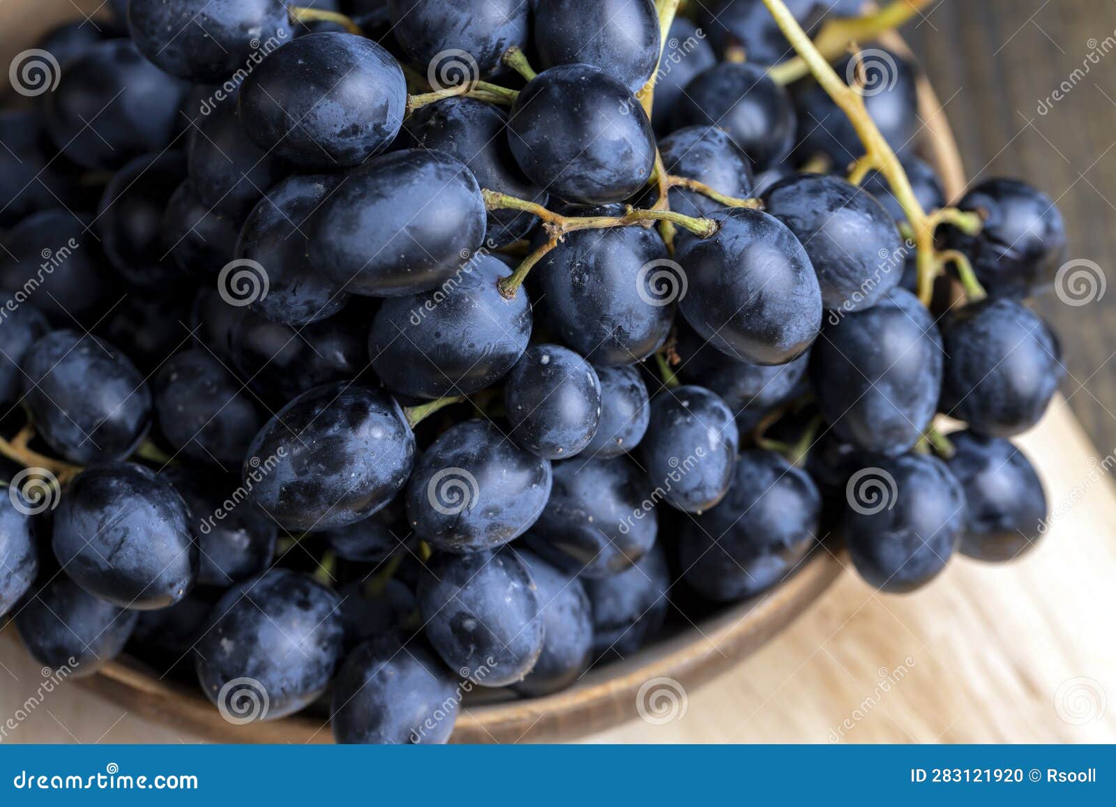 Unwashed Blue Grapes in the Dust Stock Photo - Image of healthy, bunch ...