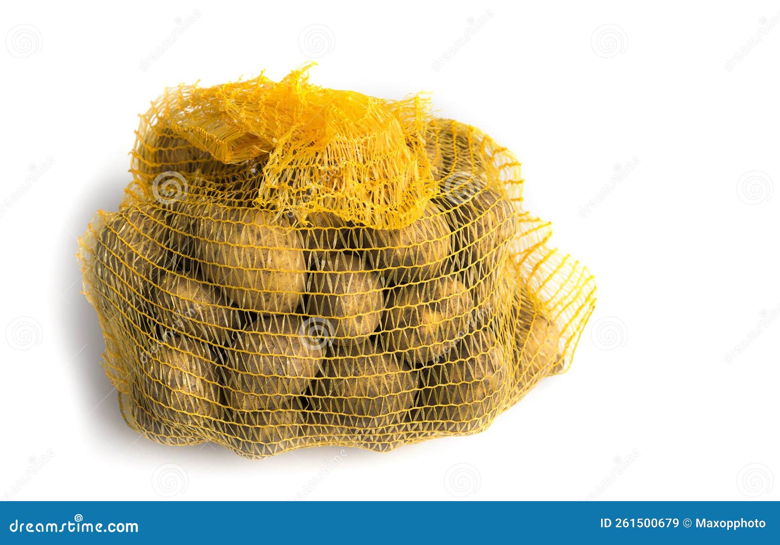 Unwashed Potatoes in the Mesh on a White Background Stock Image - Image ...