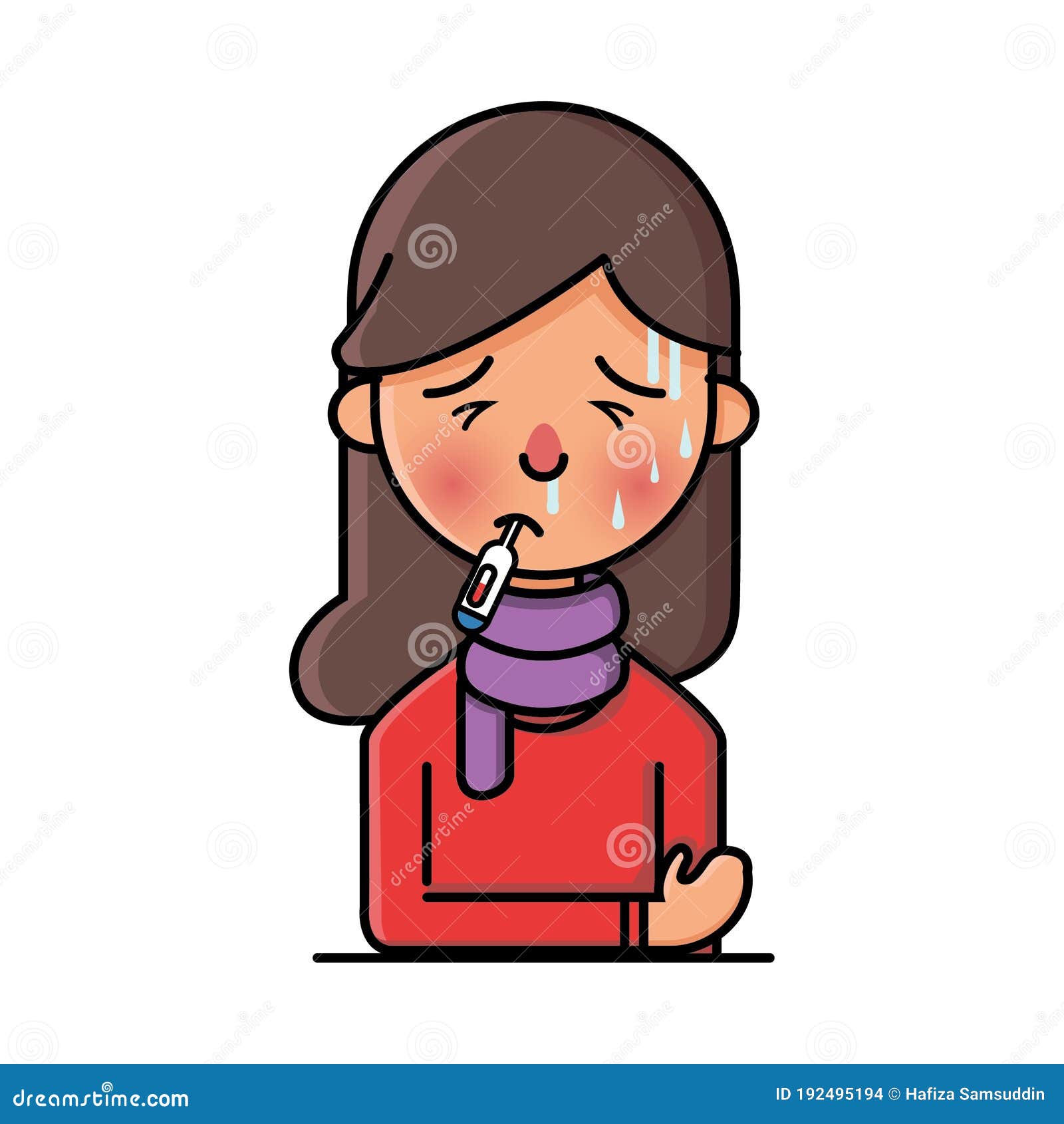 Unwell Woman Suffer From Backache Vector Illustration | CartoonDealer ...