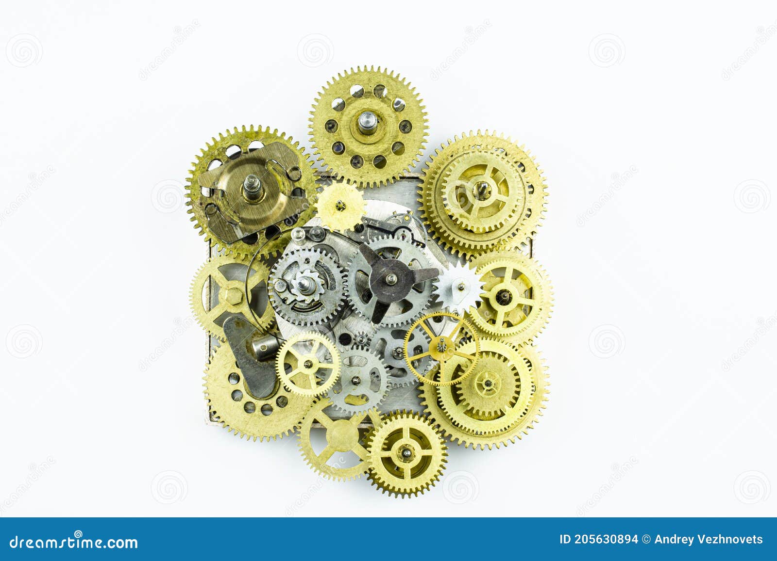 Nonworking Machine from Bronze the Cog-wheel of Clock-work Stock Photo ...