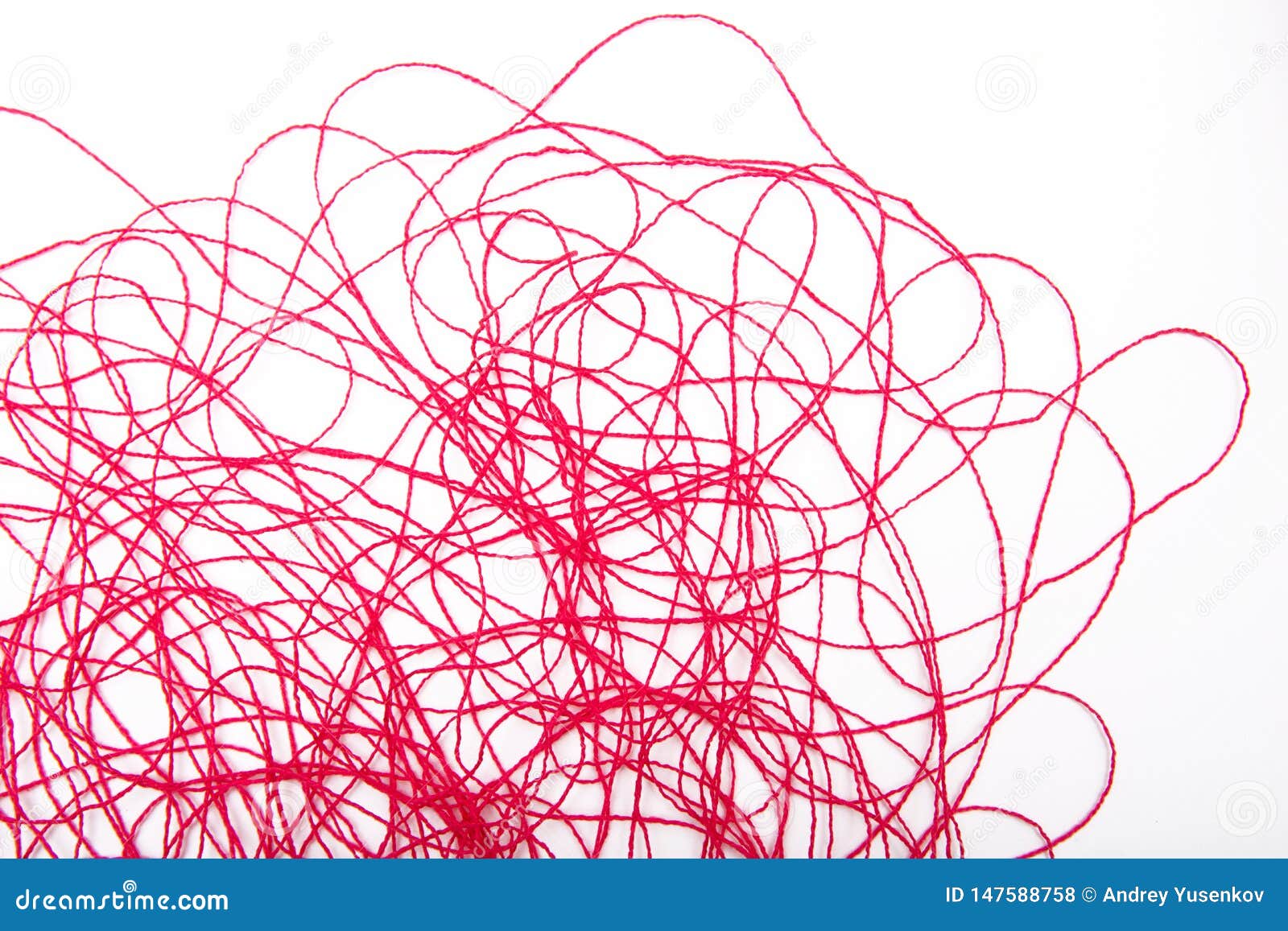 Red Threads on White Background Stock Photo - Image of colorful, color ...