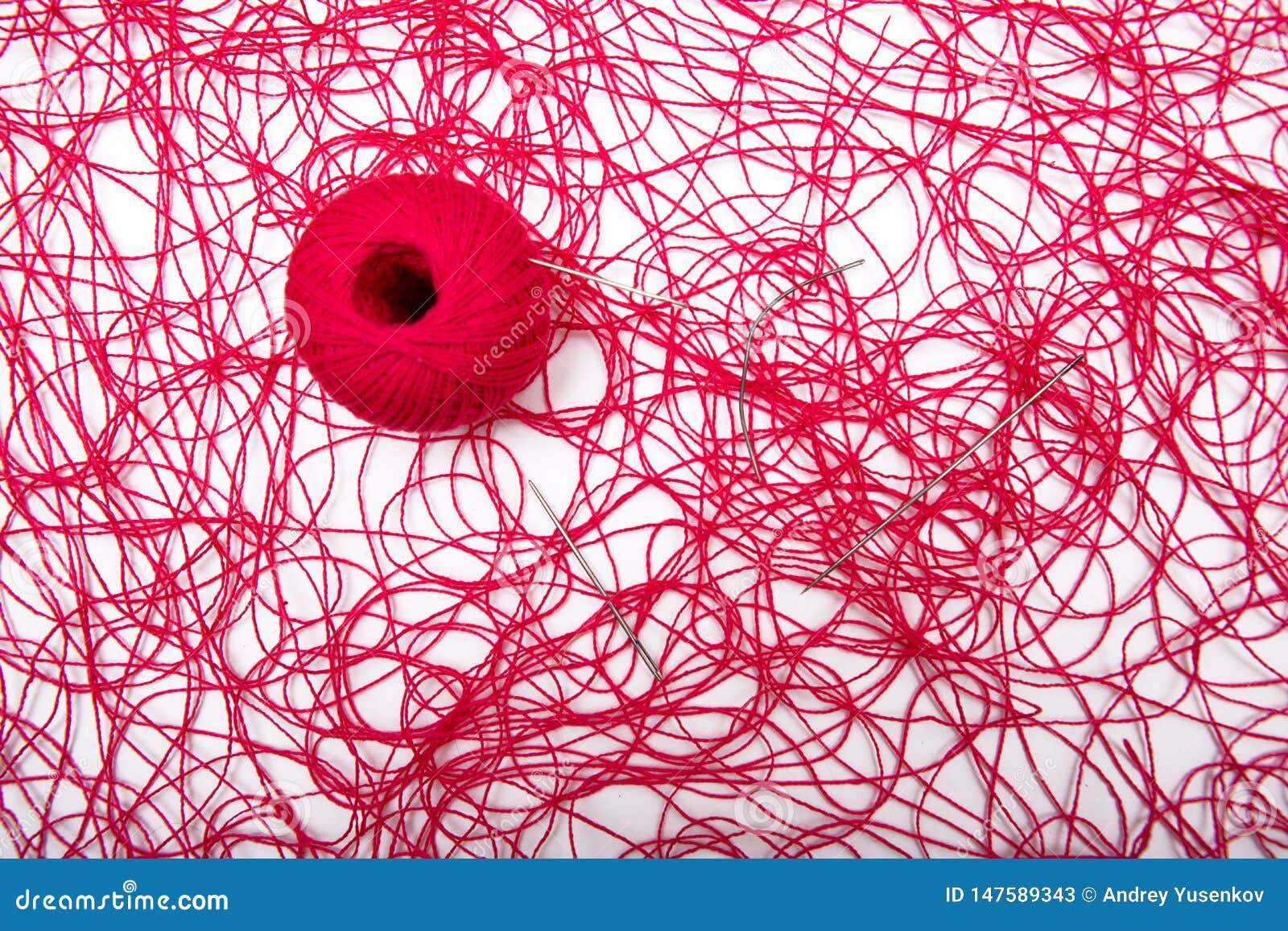 Red Threads on White Background Stock Image - Image of beauty ...