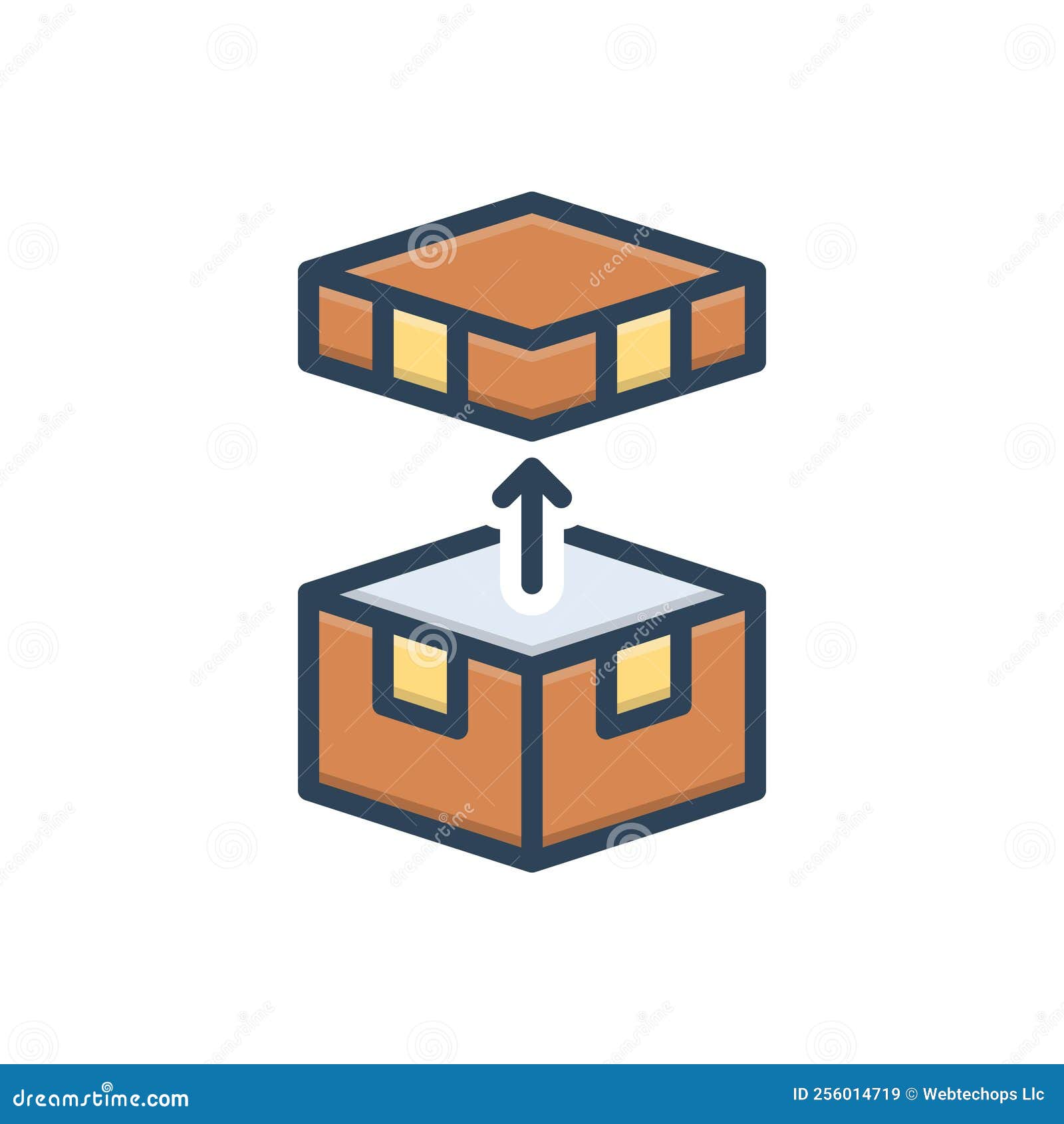 Color Illustration Icon for Unwrap, Gift and Giftbox Stock Illustration ...