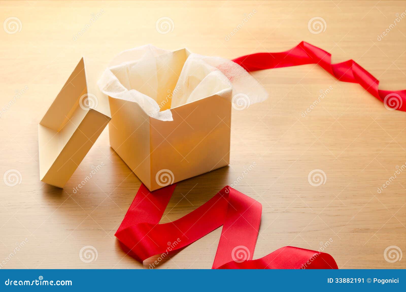 Unwrapped gift stock image. Image of eagerness, satin - 33882191