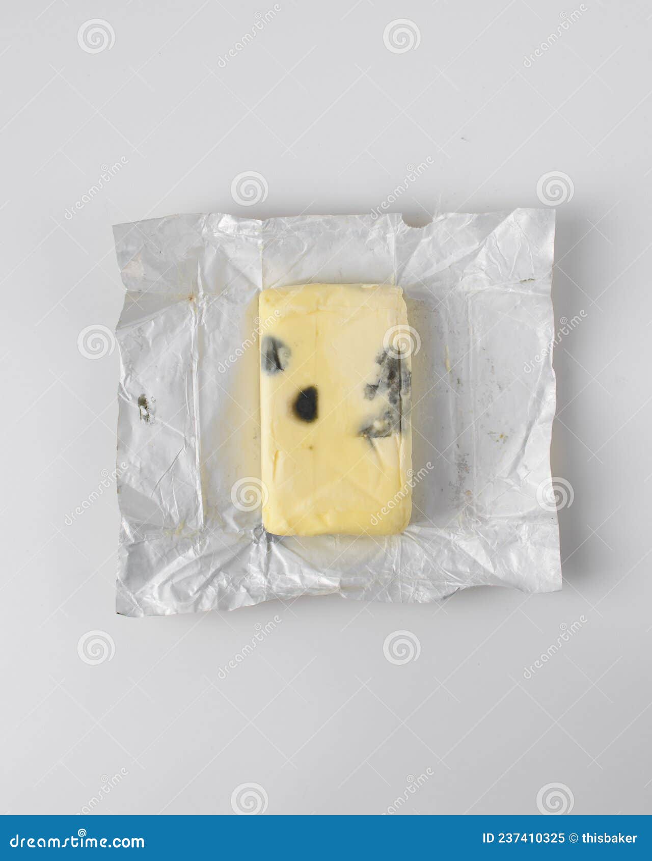 Unwrapped Spoiled Rotten Butter with Mold Stock Image - Image of danger ...