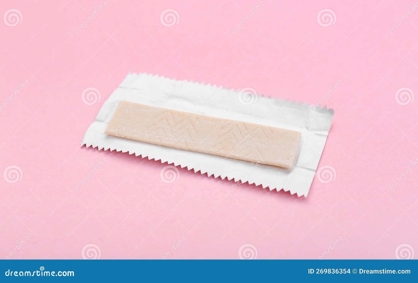 Unwrapped Stick of Chewing Gum on Pink Background Stock Photo - Image ...